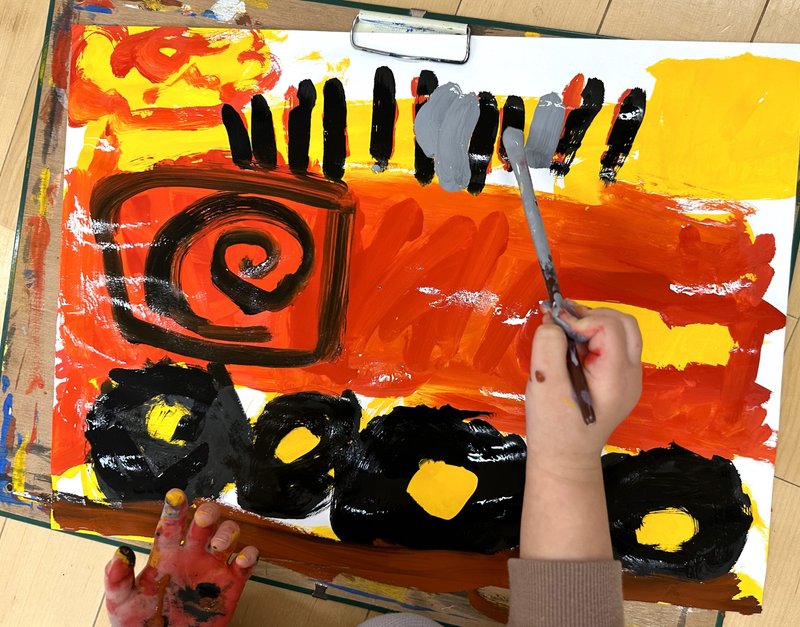 アート講師 徒然草～保育園・絵画研修①はじめての絵の具 編・画展入賞作品紹介｜ogata nozomi