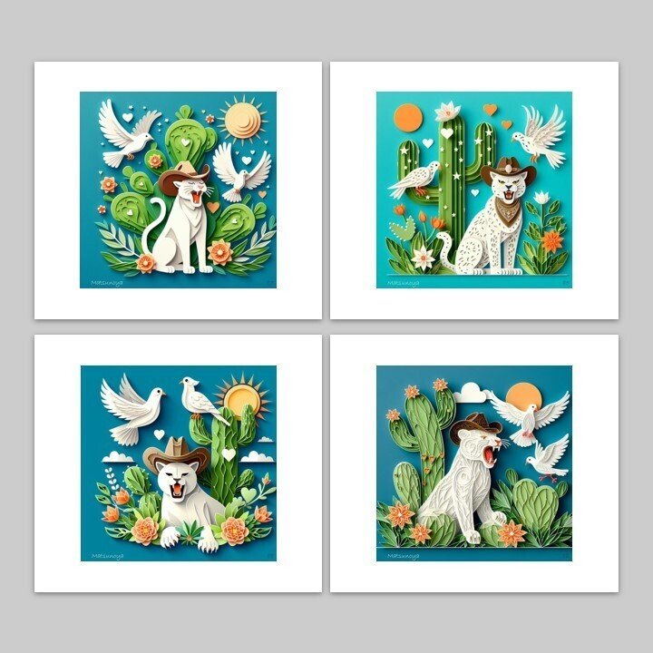 Make a White Day card with paper craft | part of all prompts (4/4 ...