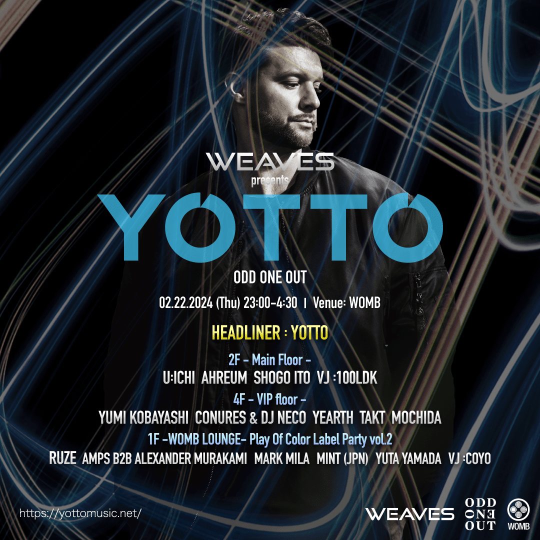 今やMelodicシーンのスーパースターとなったYottoが再来日!! その魅力をピックアップ｜DJ NECO