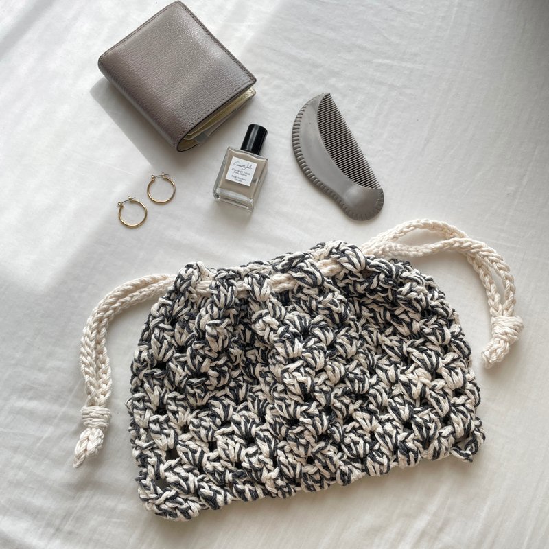 PDFダウンロード編み図【かぎ針編み】 チャンキー 巾着 バッグ｜SLOW CRAFT