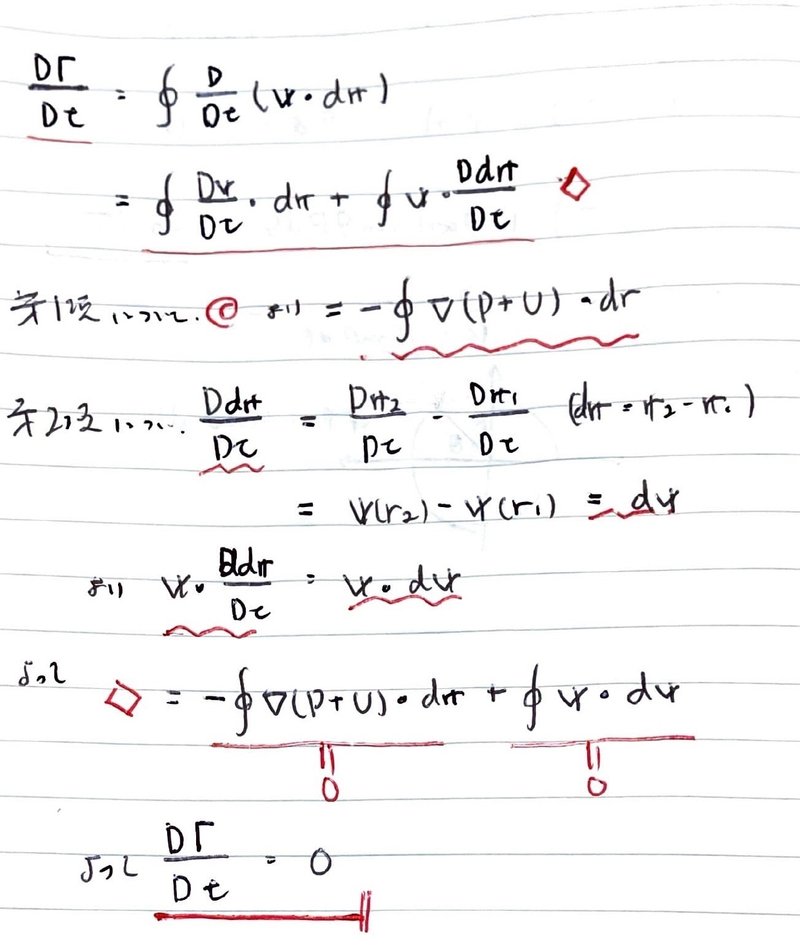 書記が物理やるだけ#366 渦に関する定理｜Writer_Rinka