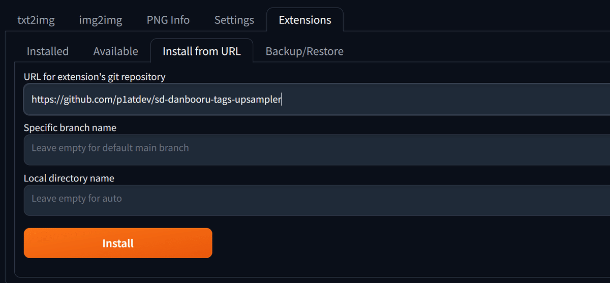 SDWebUI上でDanbooruタグを自動生成したい！「sd-danbooru-tags-upsampler」の紹介｜Plat
