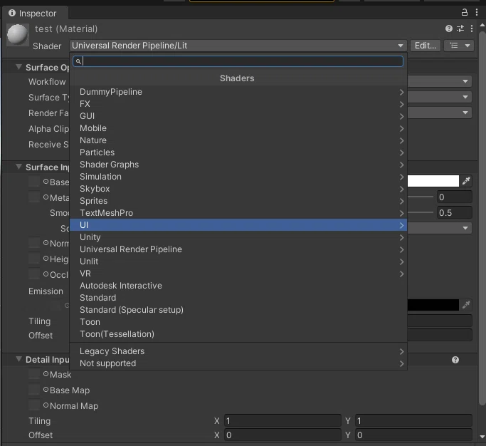 Unity URPでビルドしたときにUI要素がピンクになる｜ひょいら