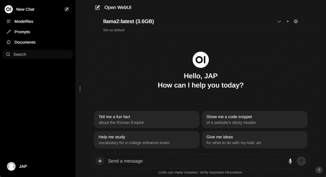 ローカルにWebUI付きLLM環境を構築 with Ollama｜JAP