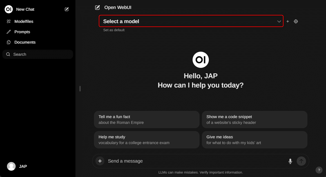 ローカルにWebUI付きLLM環境を構築 with Ollama｜JAP