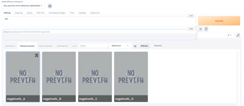 SDXLでのネガティブプロンプト大実験!! AUTOMATIC1111「Textual Inversion」でのembeddingを学ぶ｜AICU media
