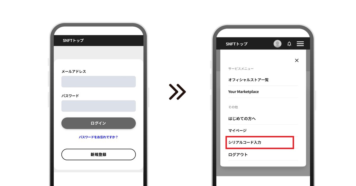 シリアルコードの使い方をご紹介｜SNFT | 公式 note