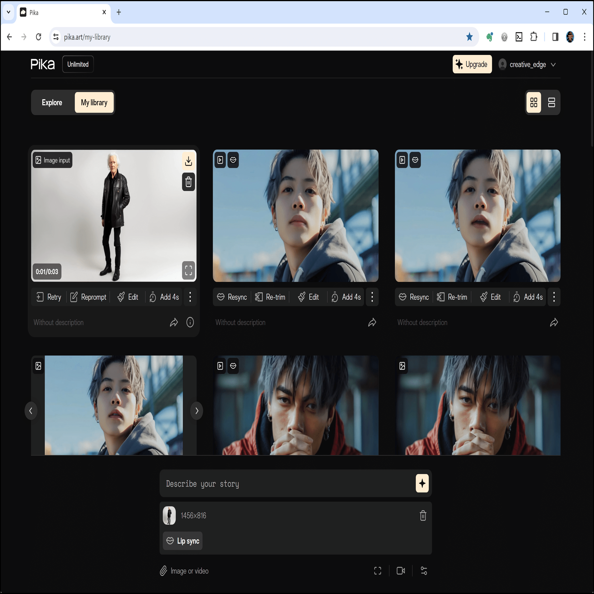 Pika1.0とRunway Gen-2の比較／[1]映像クリエーターのための生成AI - Blog 2024/03/09｜CreativeEdge Vlog