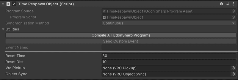 Time Respawn Object説明書｜Flat
