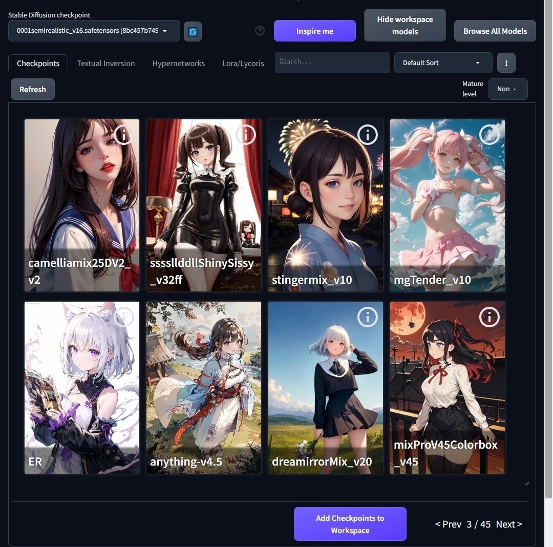 GRAVITI DiffusでCheckpoint紹介｜お茶濁す
