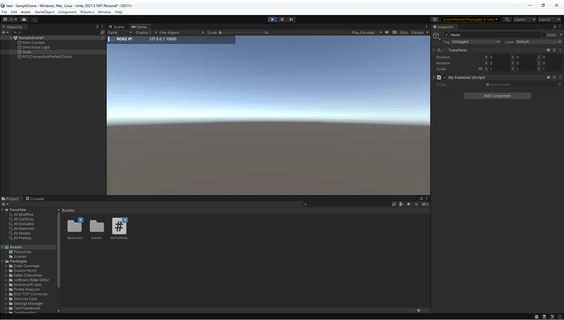 UnityとROS2の連携に挑戦｜おきも