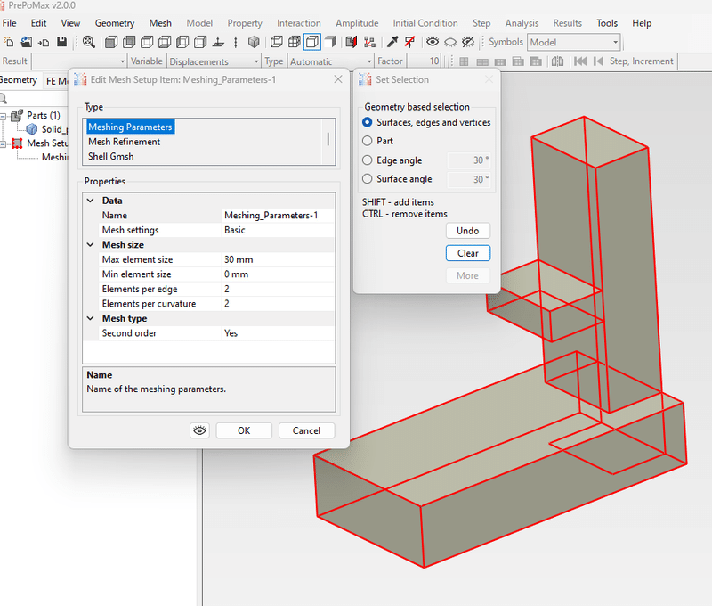 【PrePoMax】熱構造解析で熱変位を見る｜物理・プログラミング・Python、Web制作・自己啓発