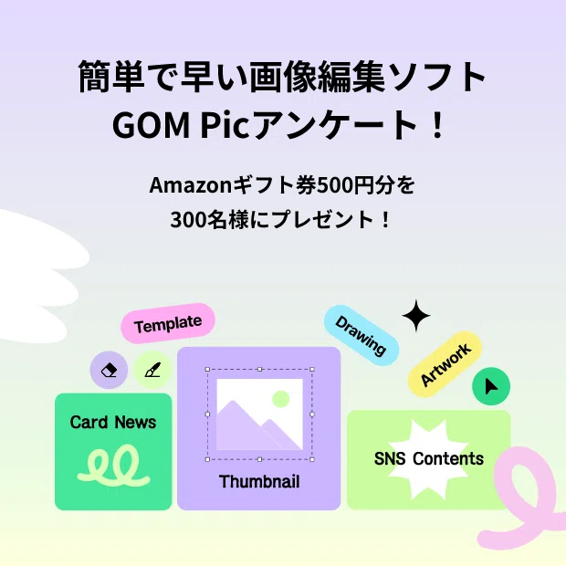 誰でも簡単に利用できる画像＆写真編集ソフト「GOM Pic 2024」のベータ版をリリース。リリース記念プレゼントキャンペーンも実施｜GOM ...
