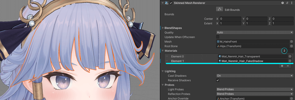 【初心者向け】lilToonのFakeShadowシェーダーで前髪の落ち影を表現したい｜rokota