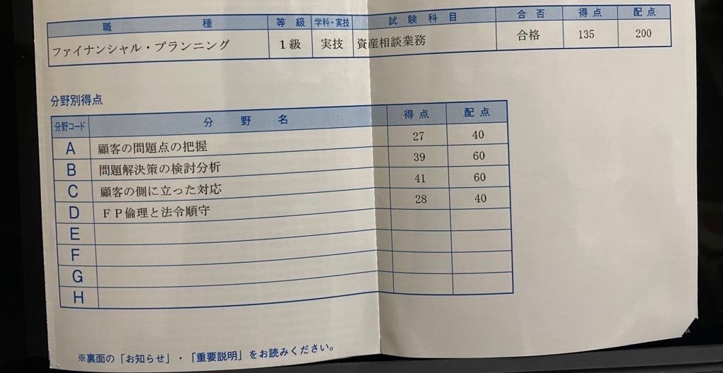 FP1級実技試験 135点だったわたしの勉強方法📚Cが41点だった推察｜來ちゃ♪