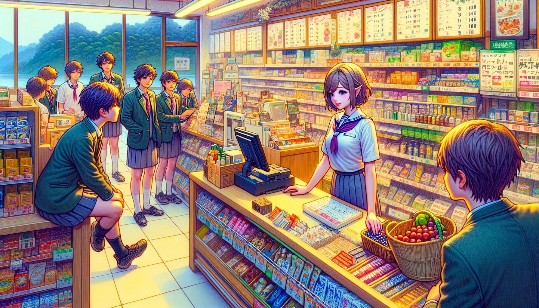 【イラスト】転生してきてJKライフを満喫するエルフちゃんたち｜Koji Doi