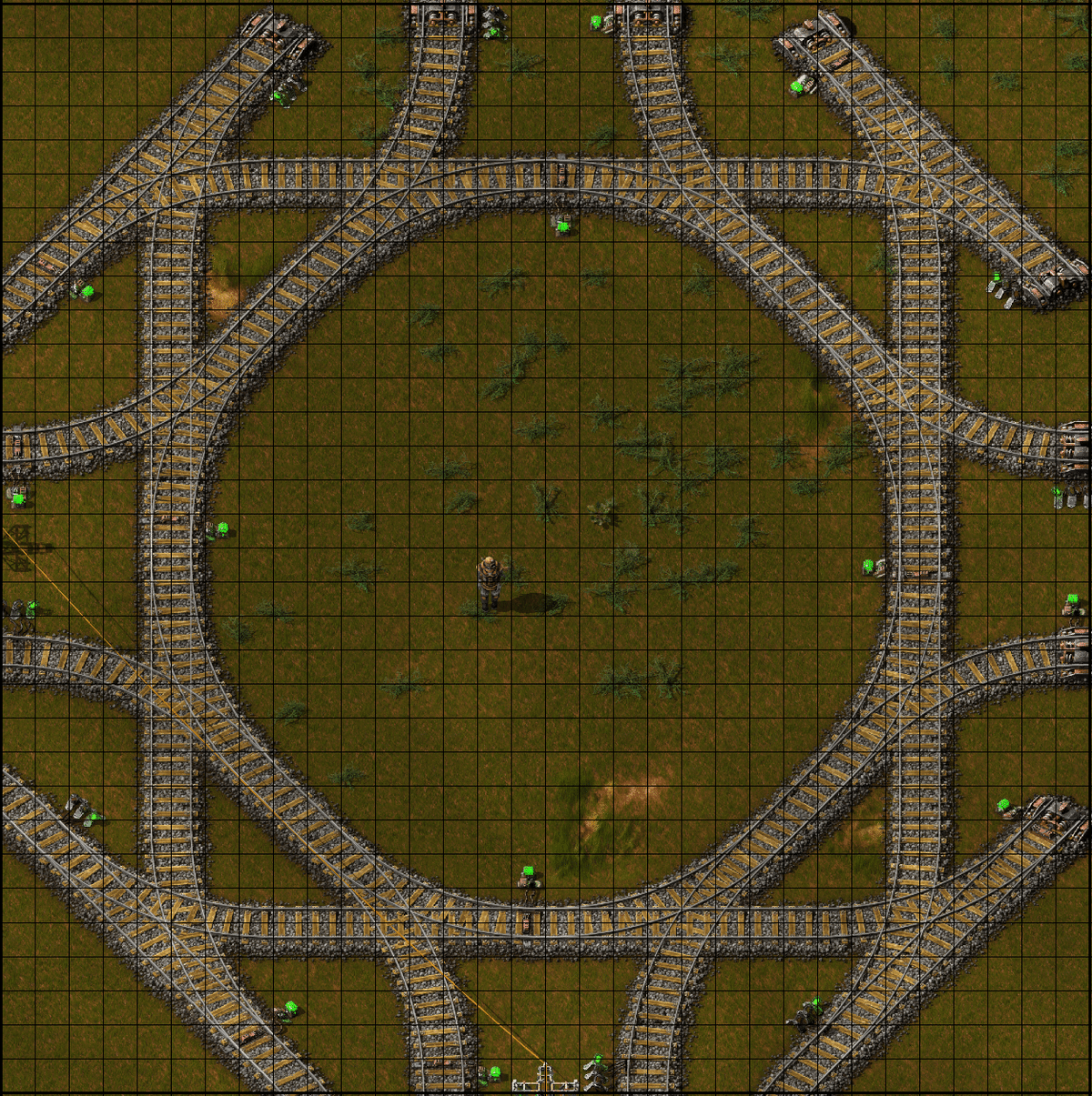 Factorioグリッド初心者メモ：(24)複々線グリッド｜artemis