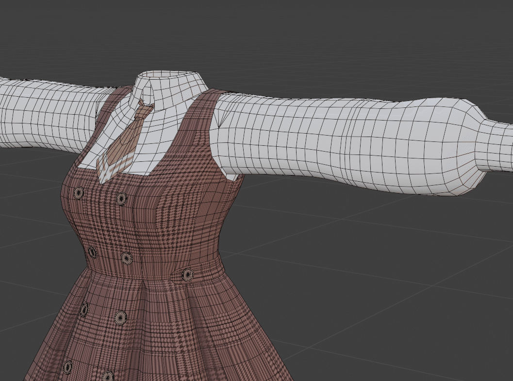 【3DCG】AポーズとTポーズ｜お米の上の成瀬