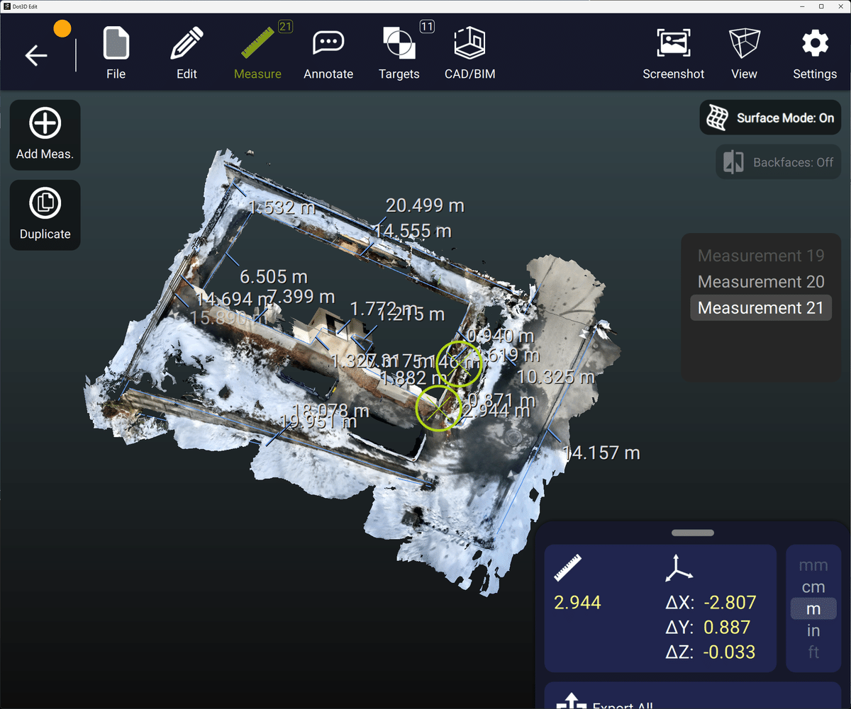 DOT3D上の座標値を取得してCADへ｜Chousashi&Survey