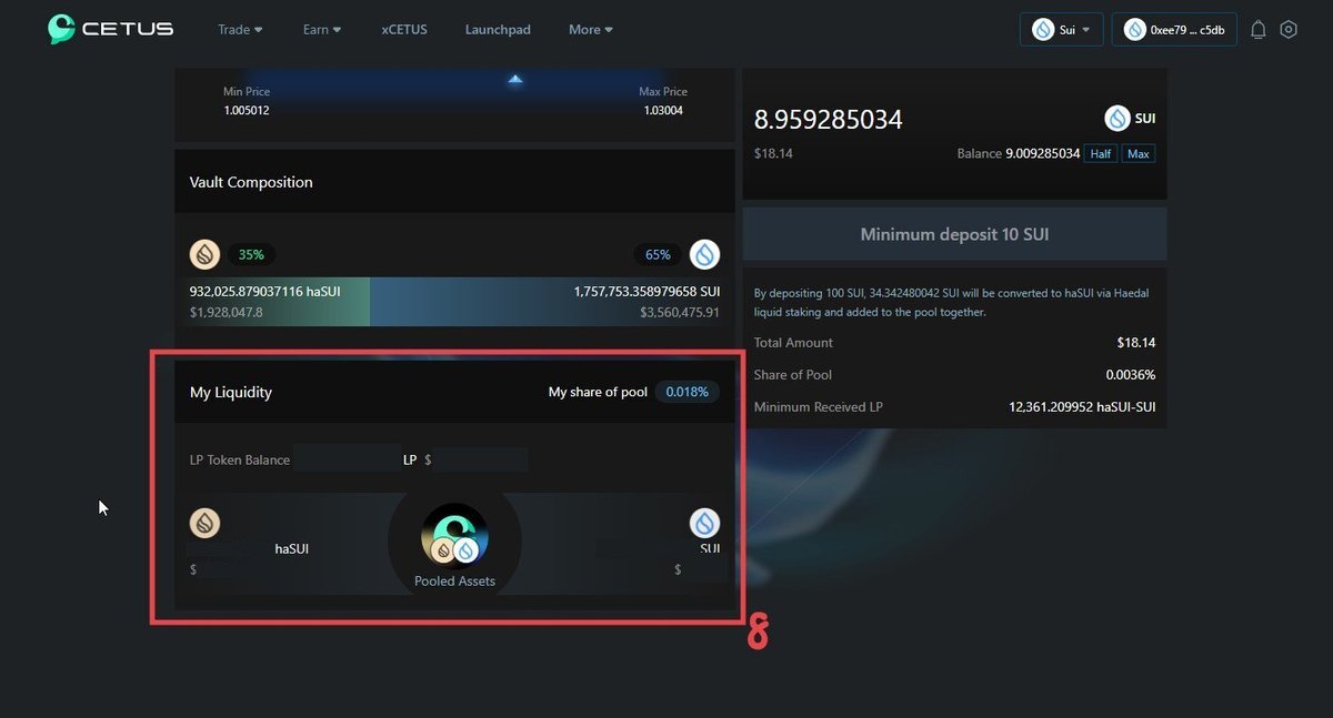 $SUI をCetus ProtocolのVaultsに流動性提供するだけでAPY70%だからやる！｜賢明なる投資家たち