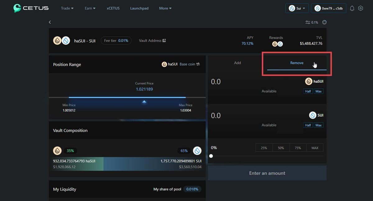 $SUI をCetus ProtocolのVaultsに流動性提供するだけでAPY70%だからやる！｜賢明なる投資家たち
