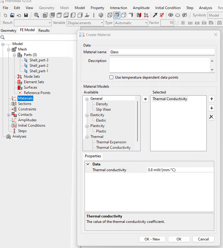 【PrePoMax】2次元の熱構造解析｜物理・プログラミング・Python、Web制作・自己啓発