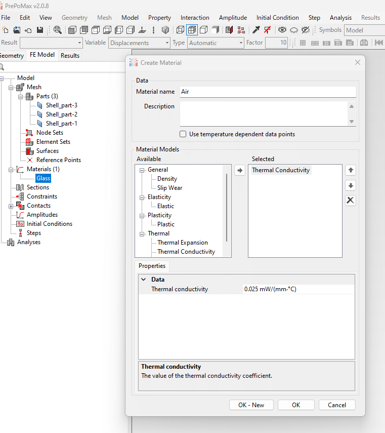 【PrePoMax】2次元の熱構造解析｜物理・プログラミング・Python、Web制作・自己啓発