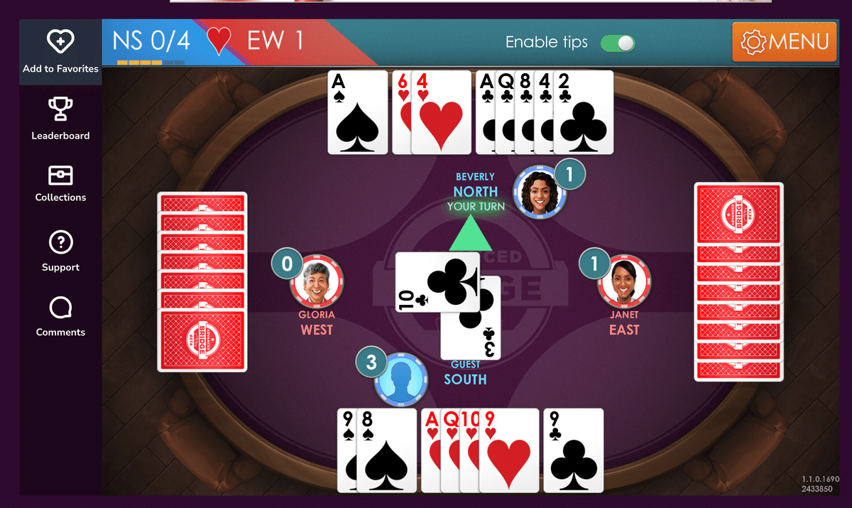 （小ネタ）Arkadium社の無料ブリッジゲーム「Advanced Bridge」｜コントラクトブリッジやってるシオノ