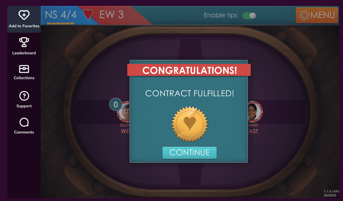 （小ネタ）Arkadium社の無料ブリッジゲーム「Advanced Bridge」｜コントラクトブリッジやってるシオノ