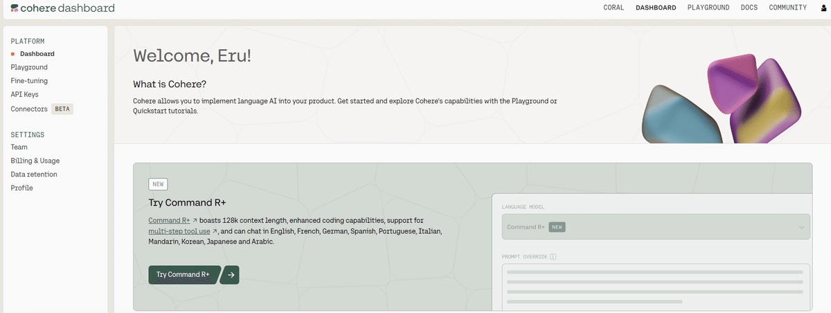 COHERE API（Command R+）で遊ぶ with Discord bot｜える