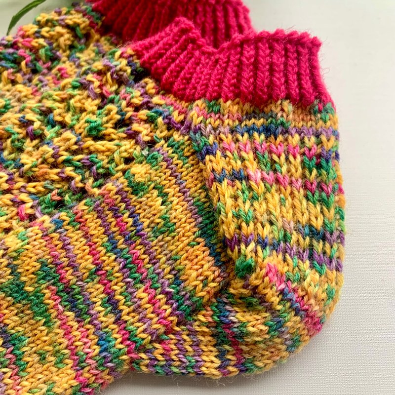 透かし編みショートソックス【wave short socks】｜cotto mou/編み物と私と日々の徒然