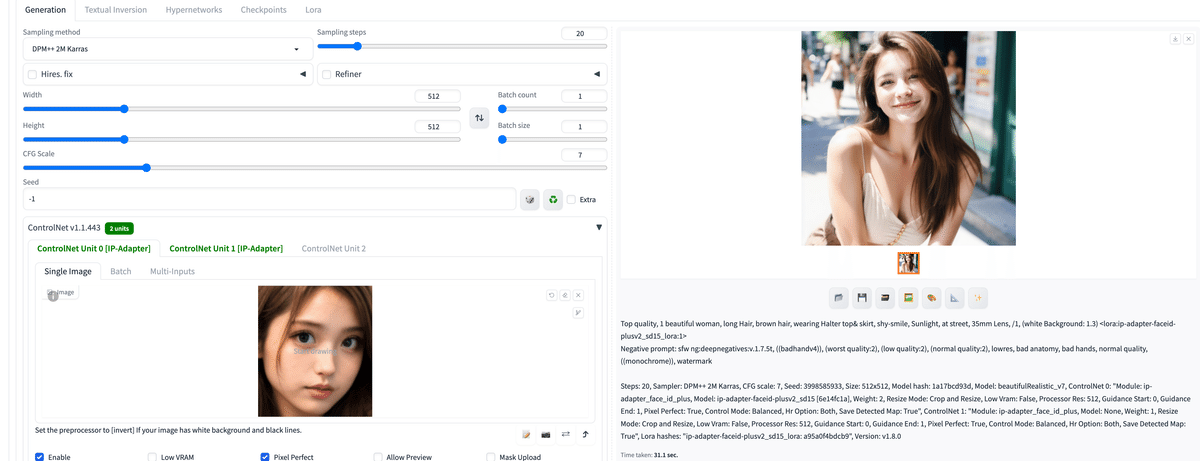 【StableDiffusion】同じ人物で違う服・ポーズにしたい！｜Seika_USA
