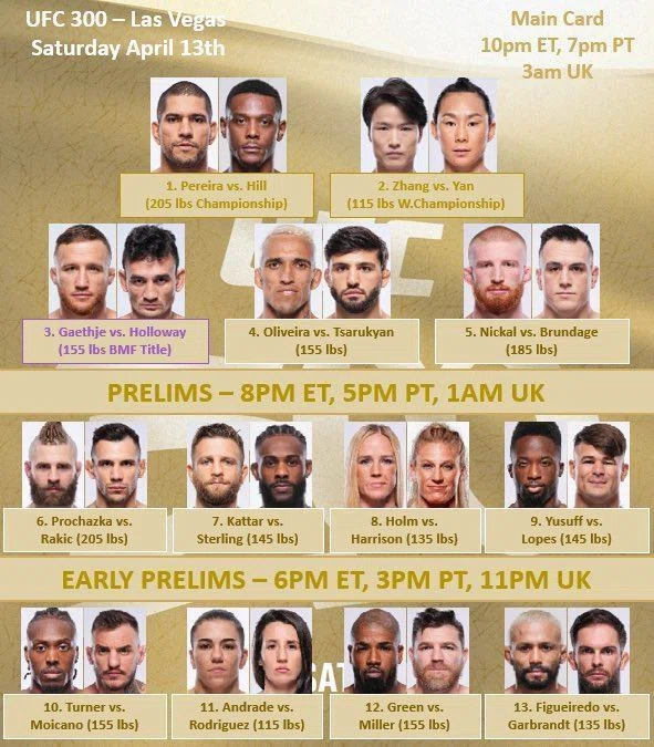 【UFC300感想戦】外連味の無さは自力で補え 積んだ歴史でがっぷり勝負｜ひいらぎ