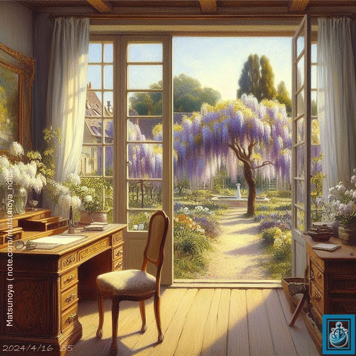 Wisteria flowers - The season of incarnation -｜Study by Image Creator ...