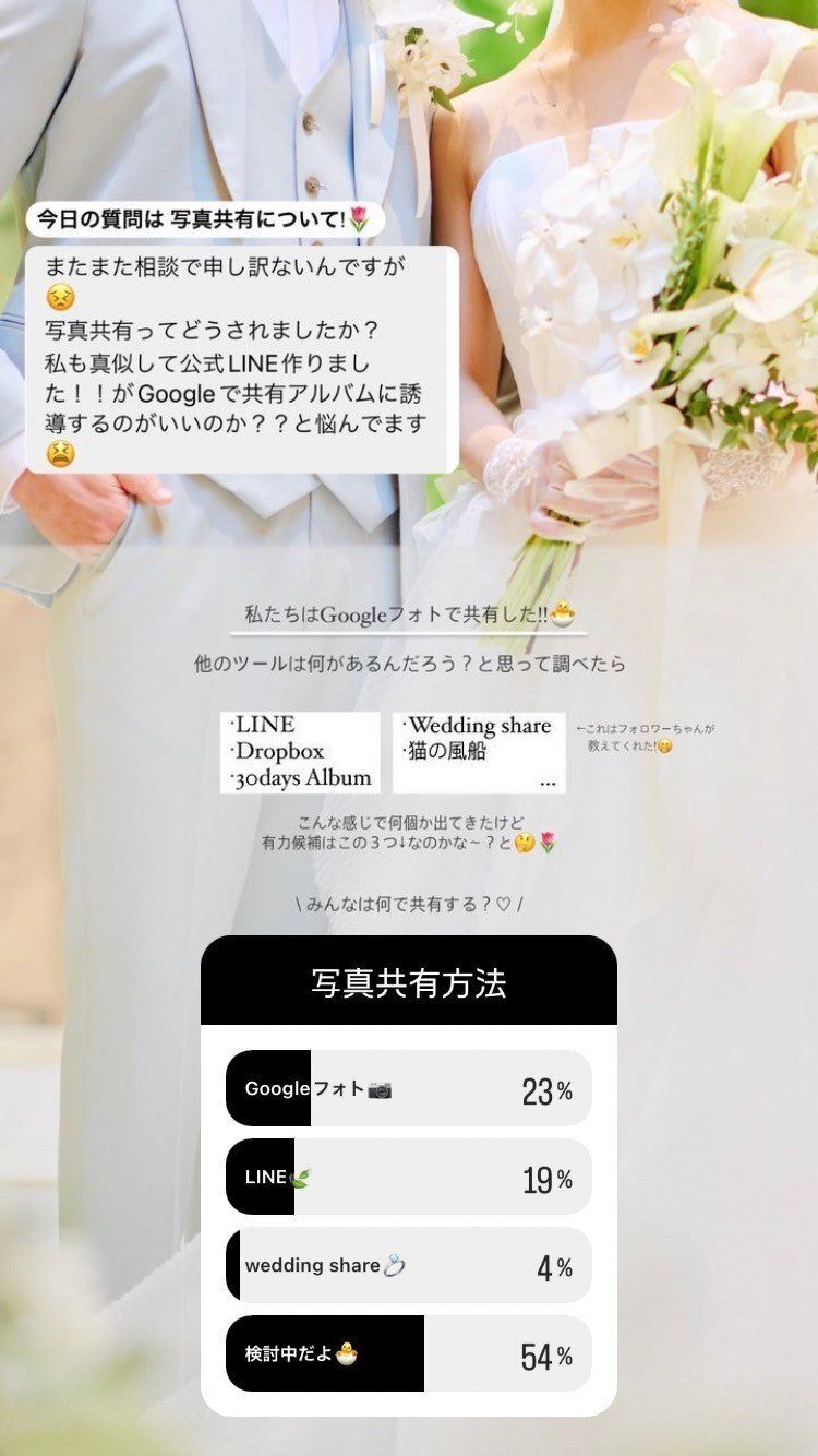 【保存版】結婚式の写真共有方法を解説！GooglePhotos・LINE・WeddingShareの違いも。｜結婚式アルバム"WeddingShare"🥂