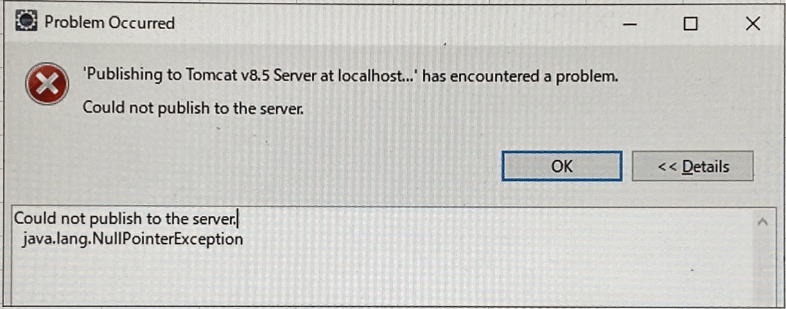 【Eclipse・エラー】Could not publish to the server. (NullPointerException)｜yuinami
