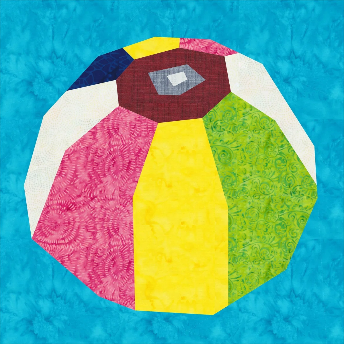 [Free] Paper Balloon FPP Pattern (25cm)｜hodo hodo quilts