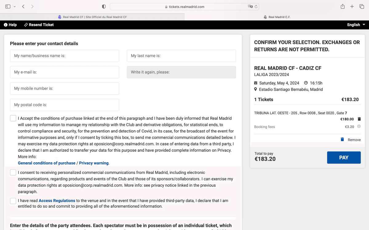 レアル・マドリード現地観戦の手引き（チケット編）｜Pieface
