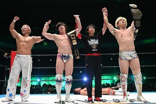 第8試合 海野翔太＆清宮海斗＆上野勇希 vs 上村優也＆KONOSUKE TAKESHITA＆シュン・スカイウォーカー｜新日本プロレスリング