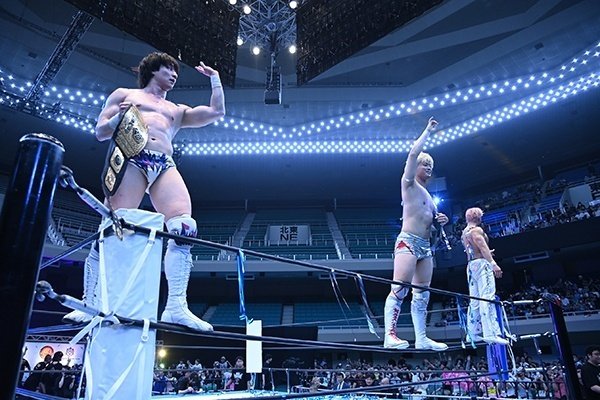 第8試合 海野翔太＆清宮海斗＆上野勇希 vs 上村優也＆KONOSUKE TAKESHITA＆シュン・スカイウォーカー｜新日本プロレスリング