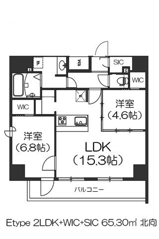 なんば。ペット2匹迄可。食品庫もあるお部屋│アフルエンス難波EAST 2LDK 65.30㎡｜バッカス不動産代表 下園