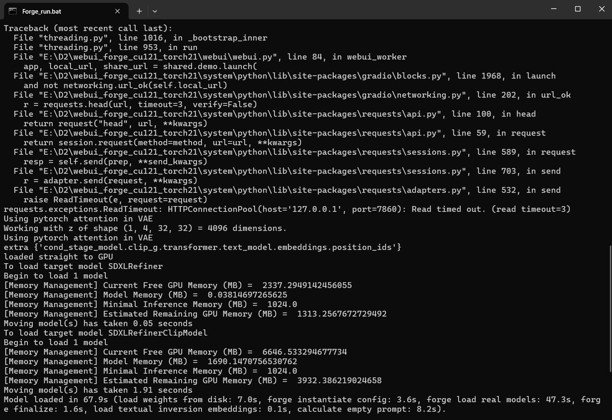 Stable Diffusion Web UI Forge が立ち上がらなくなった！原因は...。｜EnigMind