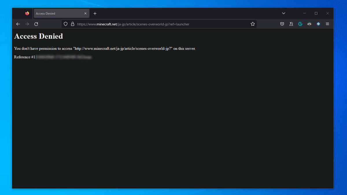 Minecraft公式サイトがAccess Deniedになる原因が分かった話｜かげな