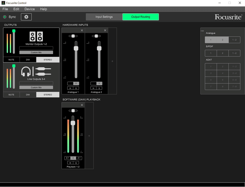 Focusrite controlの見方、使い方（Windows～一部MAC共通)｜VTO