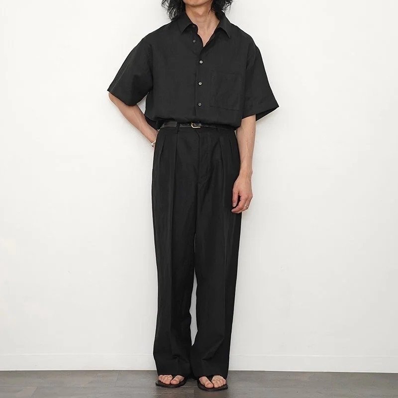 Gorschらしい大人な半袖シャツ。【Gorsch the merry coachman】Collar Short Sleeve Shirt ...