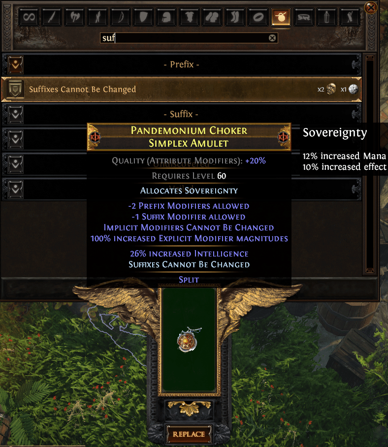 PoE Simplex Amuletクラフト（int stack用）｜じょーじ@趣味垢