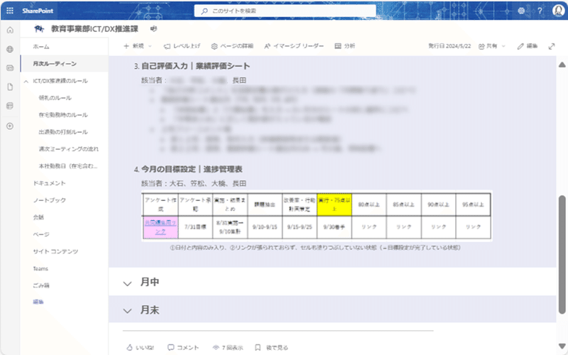 業務マニュアルをウェブサイト化する｜SharePointで脱ファイルのススメ⑥｜フォネット教育事業部ICT/DX推進課