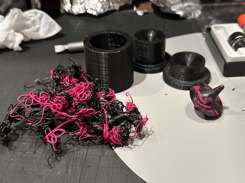 FFF式3Dプリンタで作った型と廃プラで圧縮成形｜ysk