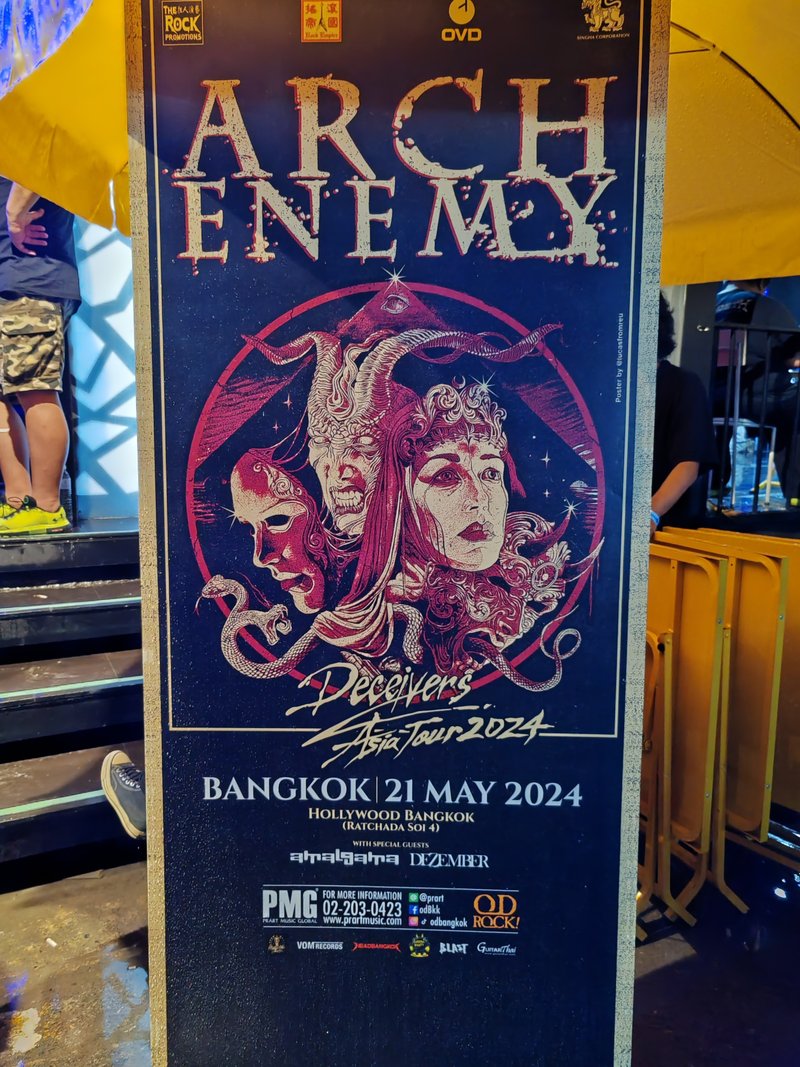 ライブ観戦記：Arch Enemy Live In Bangkok Deceivers Asia Tour 2024｜tyan_th