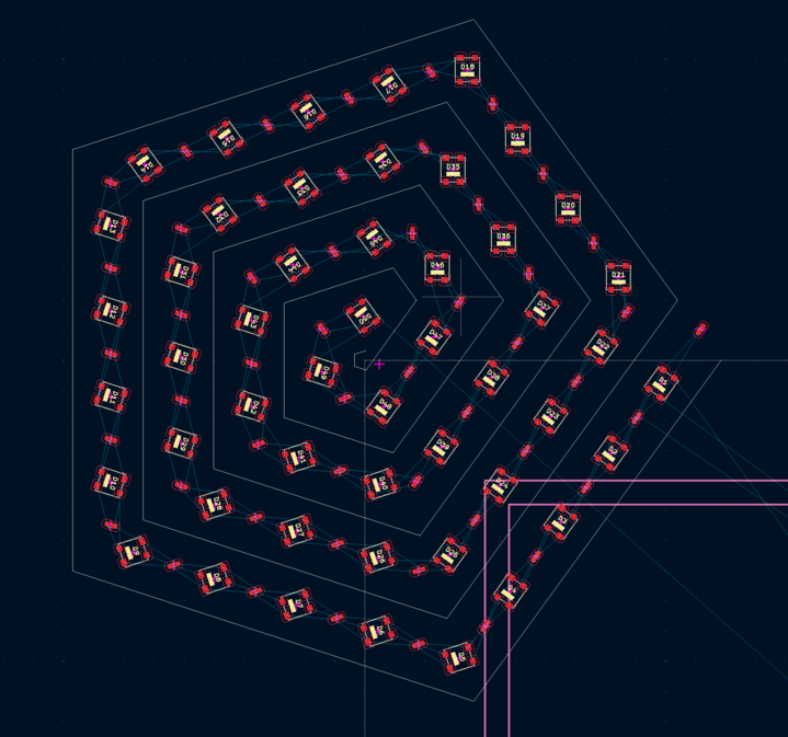 KiCADでフレキシブル基板用の螺旋状Neopixelをpythonで配置する方法｜taj_mahal